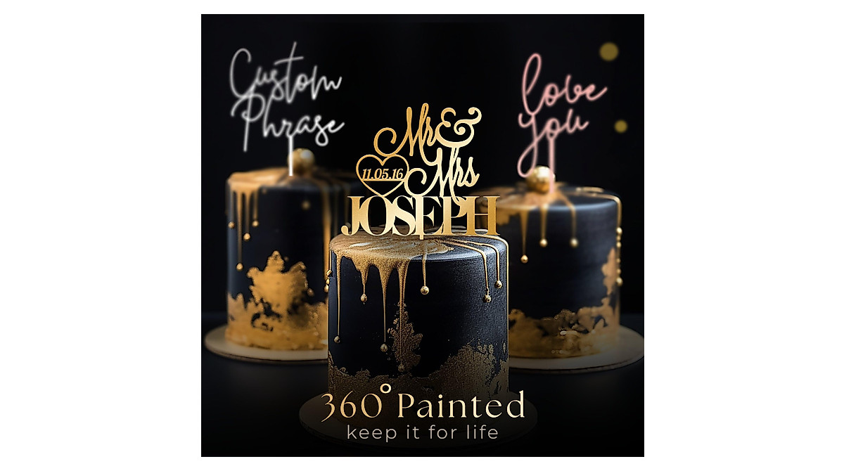 Custom Wedding Cake Toppers - Personalize Your Design