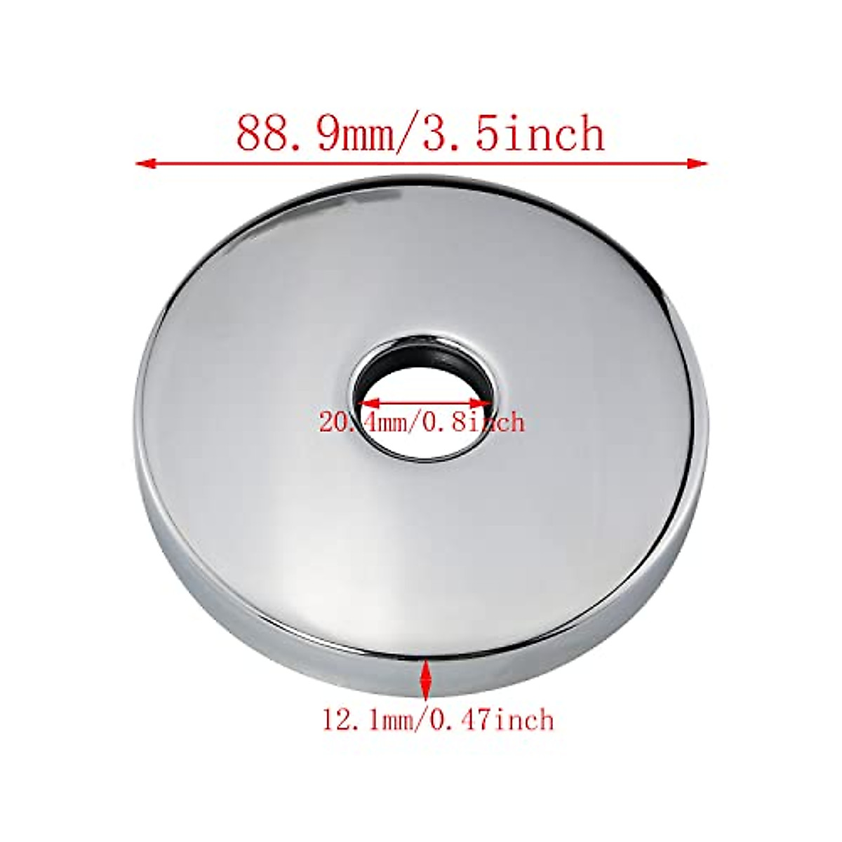 DGBRSM Shower Flange Cover 3.5 Inch Extra Large Round Escutcheon Cover Plate for Shower Head Arms, Chrome