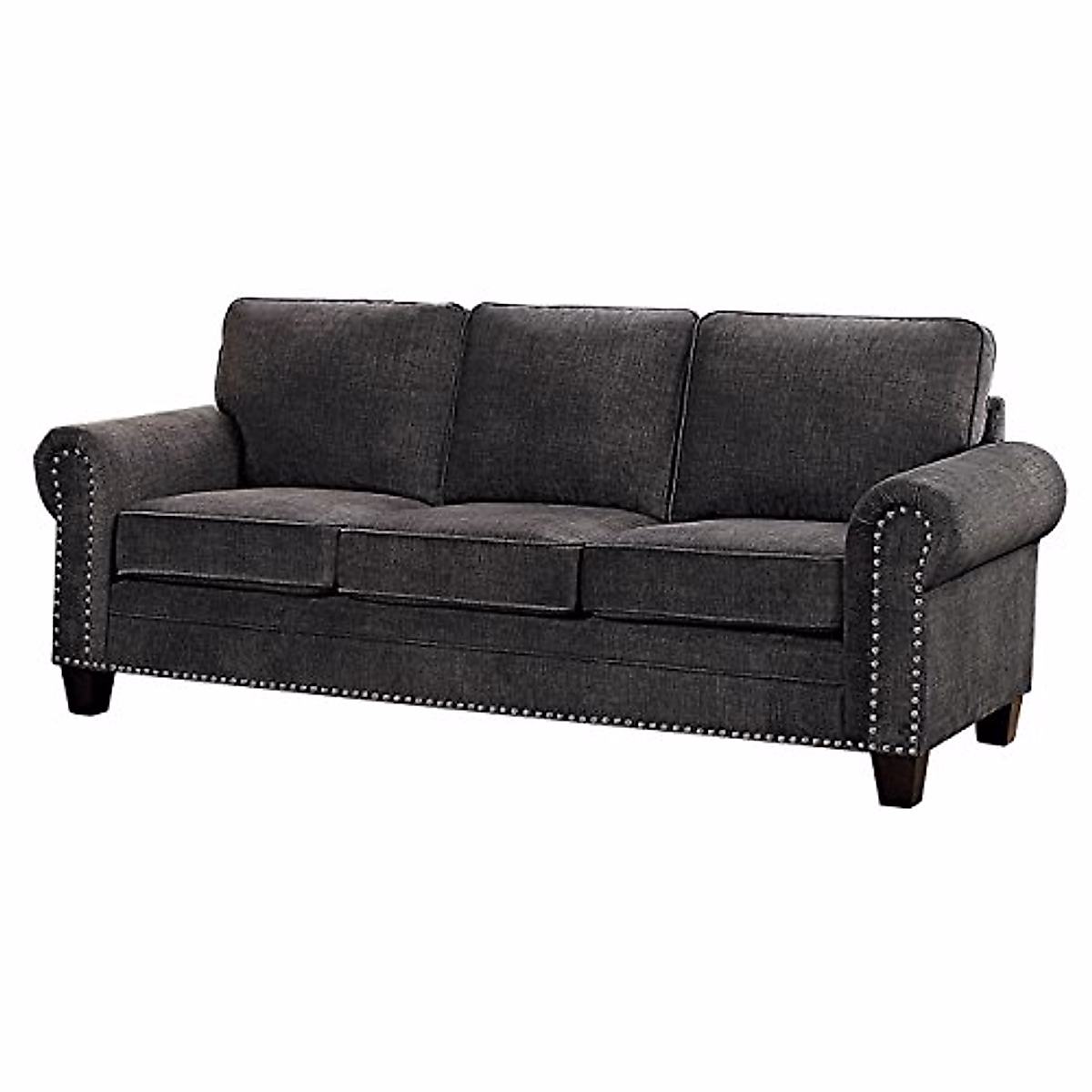 Homelegance Cornelia 86" Fabric Sofa, Dark Gray