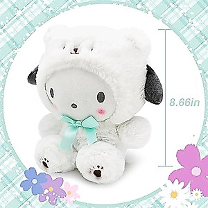 Kawaii Anime Pochacco Plush Pc Doll 8", Cartoon Stuffed Animal Figure Plushies Pillow Toy, Cute Cartoon Theme Party Favor, Soft Lovely Plushies Gift for Girls Teens Fans Birthday Decoration, Green