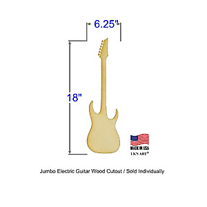 Unfinished Electric Guitar Wood Cut Out Available in a Variety of Sizes and Thicknesses (1/8” Thickness, Jumbo 6.25" x 18" (Sold Individually))