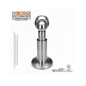 VIBORG Deluxe Solid Sus304 Stainless Steel Extra-Thick Casting Heavy Duty Adjustable Powerful Floor or Wall Mount Mounted Magnetic Doorstops Door Stopper Door Stop (1)