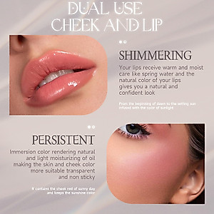 Easilydays Color Changing Blush Stick, Cream Blush for Cheeks & Lips, Dewy & Natural Nude Finish, PH Changing Moisturizing Blush Rouge, Waterproof Blusher Gel for Cheeks, Eyes, Lips, Brightening Balm, Lightweight & Long-Wearing