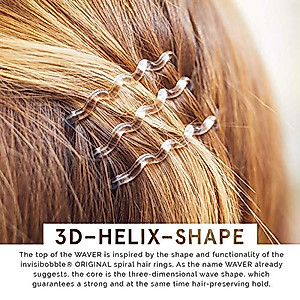 invisibobble Traceless Waver Hair Clip - Pretty Dark - Strong Elastic Grip Coil Hair Accessories for Women - No Kink, Non Soaking - Gentle for Girls Teens Toddlers and Thick Hair