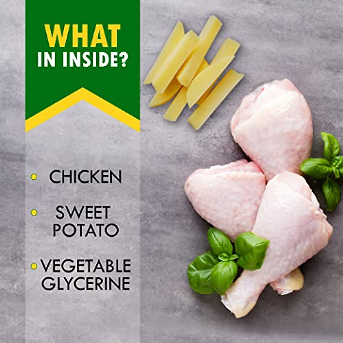 Dog Sweet Potato Wrapped with Chicken & Pet Natural Chew Treats - Grain Free Organic Meat & Human Grade Dried Snacks in Bulk - Best Twists for Training Small & Large Dogs - Made for USA (Sweet Potato)