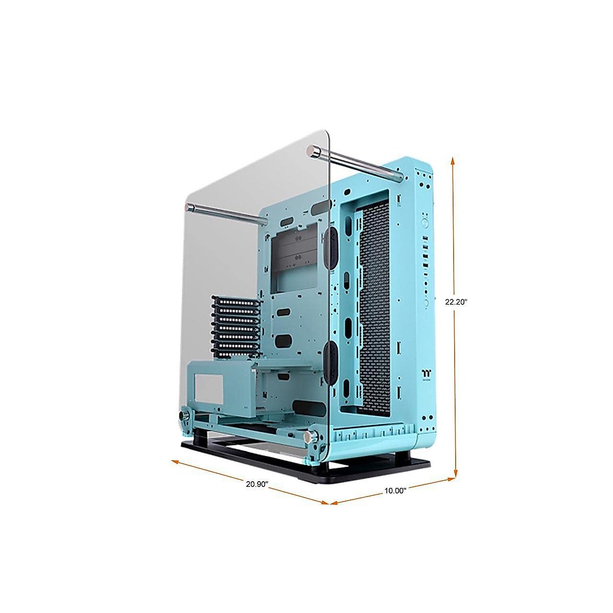 Thermaltake The Core P6 TG Turquoise Edition transformable ATX Mid Tower Fully Modular Computer Case with Tt LCS Certification CA-1V2-00MBWN-00