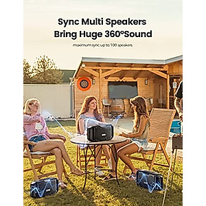 KuccHero Bluetooth Speakers, 50W(70W Max) Loud Portable Speaker with Subwoofers, 30H Playtime, Ex-Bass, TWS, Gift for Men, IPX5 Waterproof Outdoor Speaker for Beach/Party/Camping