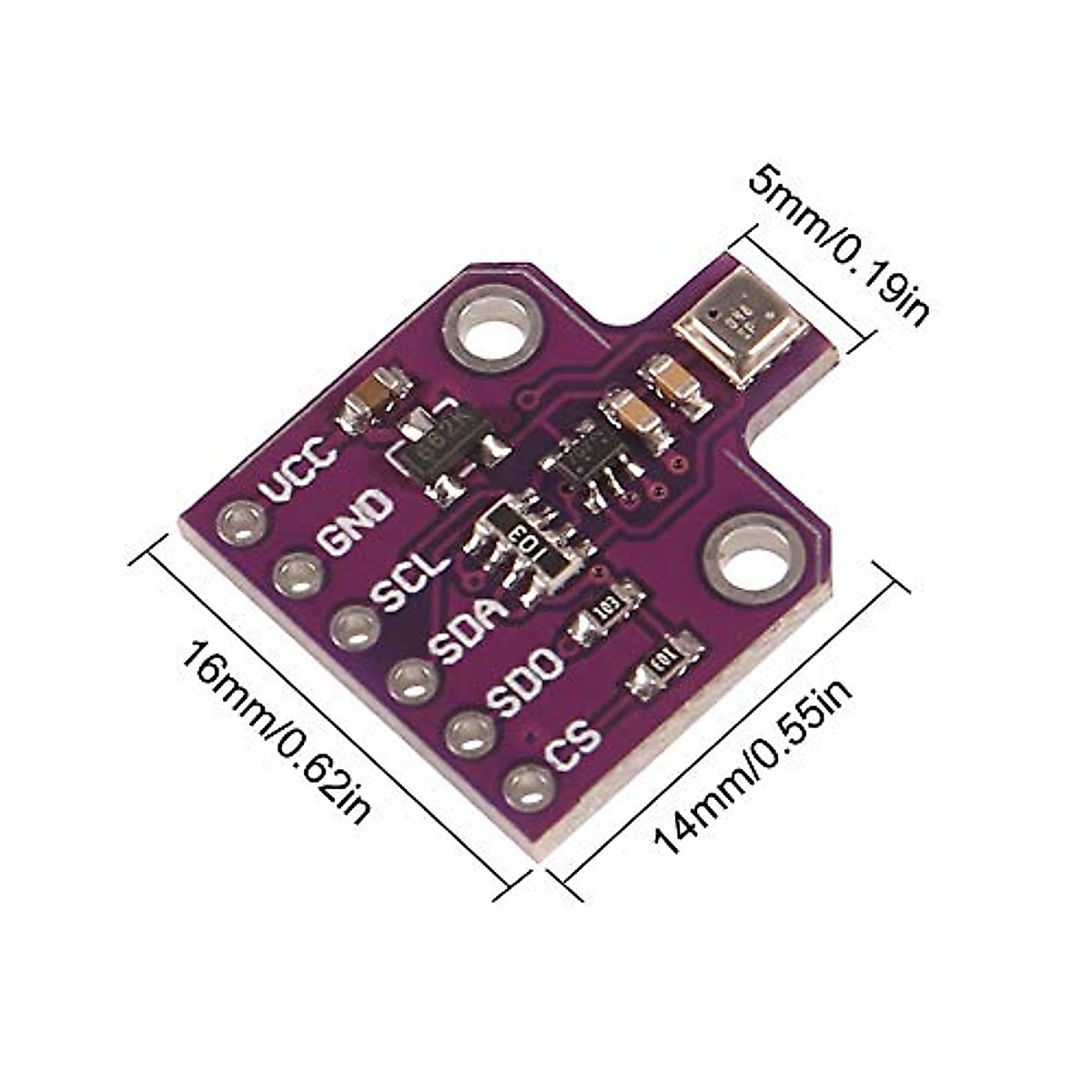 ACEIRMC BME680 Digital Temperature Humidity Pressure Sensor Breakout Board Compatible for Arduino Raspberry Pi ESP8266 3~5VDC BME680 (1pcs)