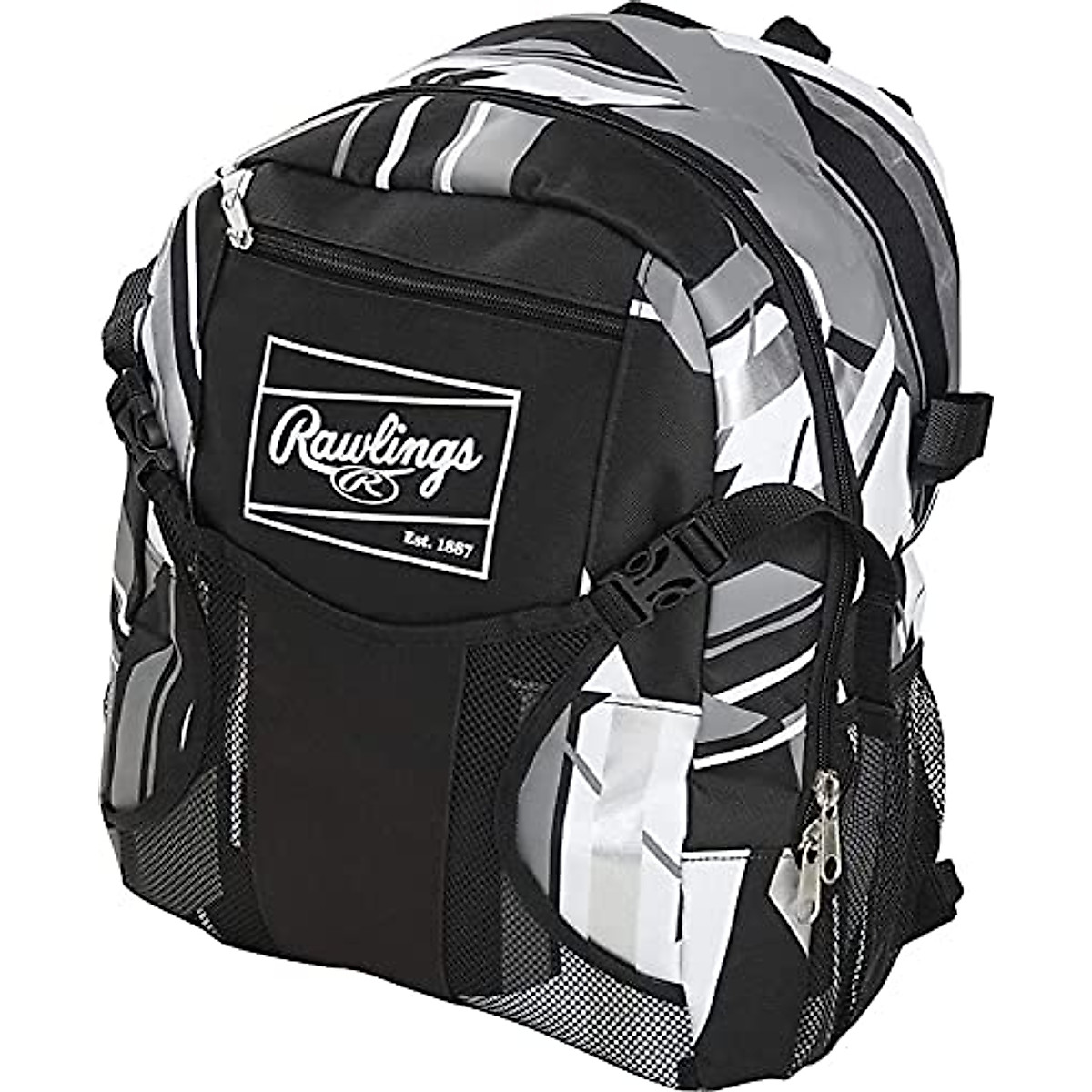 Rawlings | REMIX Baseball & Softball Equipment Bag | T-Ball / Rec / Travel | Backpack - Black