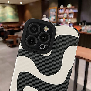 MZELQ for iPhone 13 Pro Max Case, Cute Pattern Wave iPhone 13 Pro Max Case, Screen Protector Camera Protection Lens Shockproof Phone Case for Girls Women