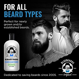 Bluebeards Original Fresh Mint Beard Conditioner for Men, 8.5 oz. - Beard Softener Infused with Peppermint Oil to Deeply Condition, Soften, and Moisturize Your Beard and Skin Underneath - Made in USA