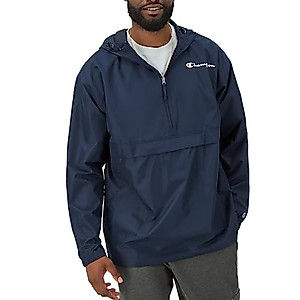 Champion mens Stadium Packable Jacket, Left Chest Script Jacket, Navy-549369, Large US, Navy-549369
