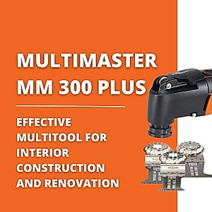 Fein MultiMaster MM 300 Plus Start Oscillating MultiTool Set with QuickIn System - StarLockPlus Mount, 250 W, 11,000-20,000 OPM - 72297261090