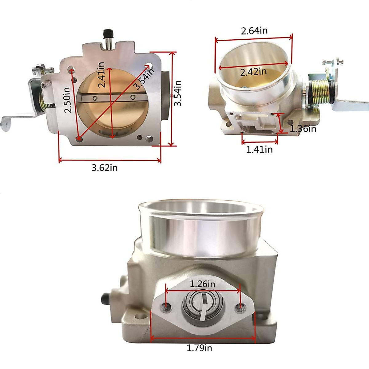 Replace 1724 62mm Throttle Body for 1991-2003 Wrangler Cherokee 4.0L YJ TJ XJ ZJ WJ High Flow Power