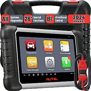 Autel MaxiCOM MK808 Scanner, 2024 Newest Car Diagnostic Scan Tool Same as MX808 MK808Z, All System Diagnosis and 28+ Service, Active Test, Bi-Directional Control, AutoAuth FCA SGW, 21+ Language