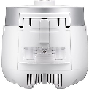 CUCKOO IH Twin Pressure Small Stainless Steel Rice Cooker 10 Cup Uncooked & 20 Cup Cooked with Induction Heating, LED Touch Controls, Reheat Option (White)