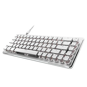 ROCCAT Vulcan II Mini Air 65% Optical Mechanical Gaming Keyboard, Full Wireless and Bluetooth Capabilities, Customizable RGB Illumination, Button Duplicator, On-Board Profiles, Aluminum Plate – White