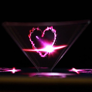1 Piece 3D Hologram Display Pyramid 3D Hologram Projector Video Pyramid Stand for Smart Mobile Phone, Product Display, Animated Characters, Personal Entertainment Durability and attraction