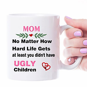 Gifts for Mom Coffee Mug, Mothers Day Gifts for Mom from Daughter Son, Birthday Gifts for Mom Fun Novelty Cup Unique Gifts Funny Mom Mug 11oz (White01)