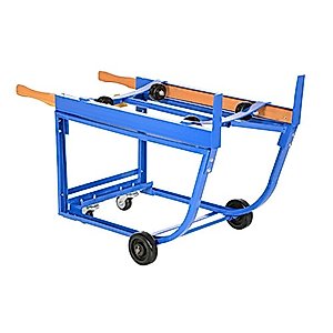 Vestil RDC-1000-5PO Deluxe Rotating Drum Cart with Polyolefin Wheel, Steel, 1000 lbs Capacity