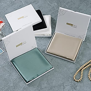 ZIMASILK 100% Mulberry Silk Pillowcase for Hair and Skin - Upgraded Silk Pillow Case, More Soft & Durable, Highest Grade 6A Silk, with YKK Zipper, Gift Box 1Pc (Standard 20"x26", Grey)