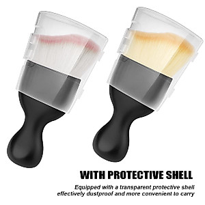 BELOMI Car Detailing Brush, Auto Interior Dusting Brush, Car Soft Bristle Cleaning Tool, Universal Car Interior Crevice Brush for Dashboard, Air Conditioner Vents, Leather, Computer (Pink)