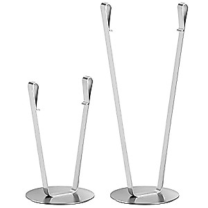 Kinkota Stainless Steel Ziplock Bag Holder for Filling, Food Storage Bag/Plastic Freezer Bag Holder Stand, Meal Planning/Prep Bag Holders, Durable Baggie Holder, 2 Pack