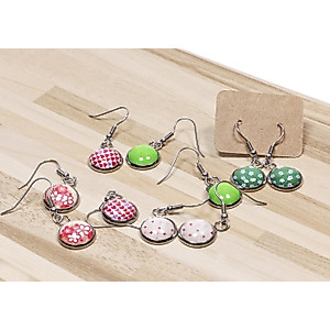 Shapenty Surgical Stainless Steel Ball Coil Fish Earring Hooks Clasp Hypo-allergenic Ear Wire Bead Connector Hooks with Large Loop for DIY Jewelry Finding Making, 50PCS/25Pairs