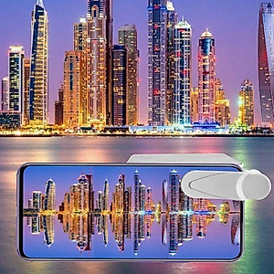 Smartphone Camera Mirror Reflection Clip Kit, 2023 New Adjustable Phone Camera Mirror Reflection Clip Kit, Travel Selfie Mirror Reflection Clip Kit, Mirror Reflection Clip Kit (White)