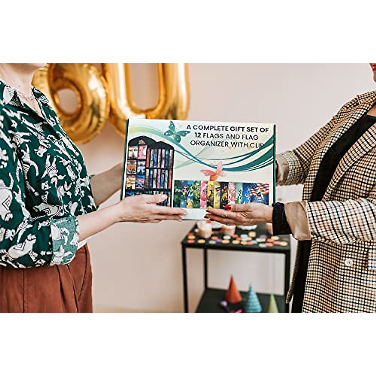 Seasonal Garden Flags Set Of 12 And Garden Flag Organizer, 12 x 18 inch Double Sided Yard Flags, 21 Pockets Of Flag Organizer. Puncture Resistant, Strong Metal Hook, Organizer Easy To See Through