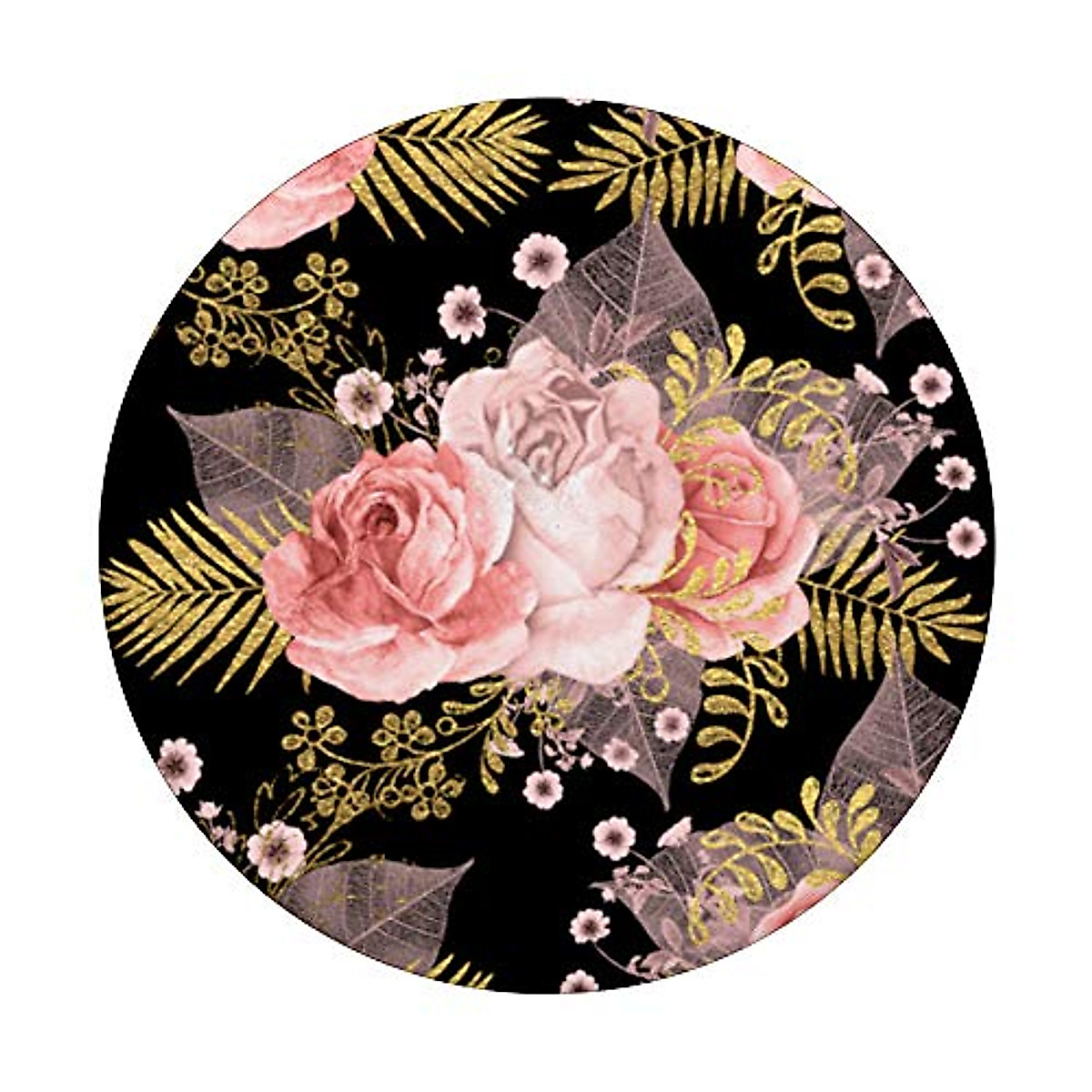 Floral Cell Phone Button Pop Out Holder Pink Flowers Rose PopSockets PopGrip: Swappable Grip for Phones & Tablets