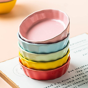 HSOFBLUES Small Dipping Bowls for Soy Sauces, Salsa Dressings, Multi-color, 5 Packs