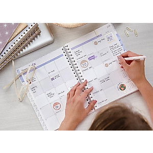 Southworth Planner (January 2024-December 2024), 8.5" x 11", Soft Butterfly, Premium 28#/105 gsm Paper, Large Twin Wire (91042)