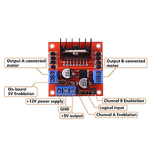 MELIFE 5Pack L298N Stepper Motor Driver Controller Board Dual H Bridge Module for Smart Car Power MEGA R3 Mega2560.