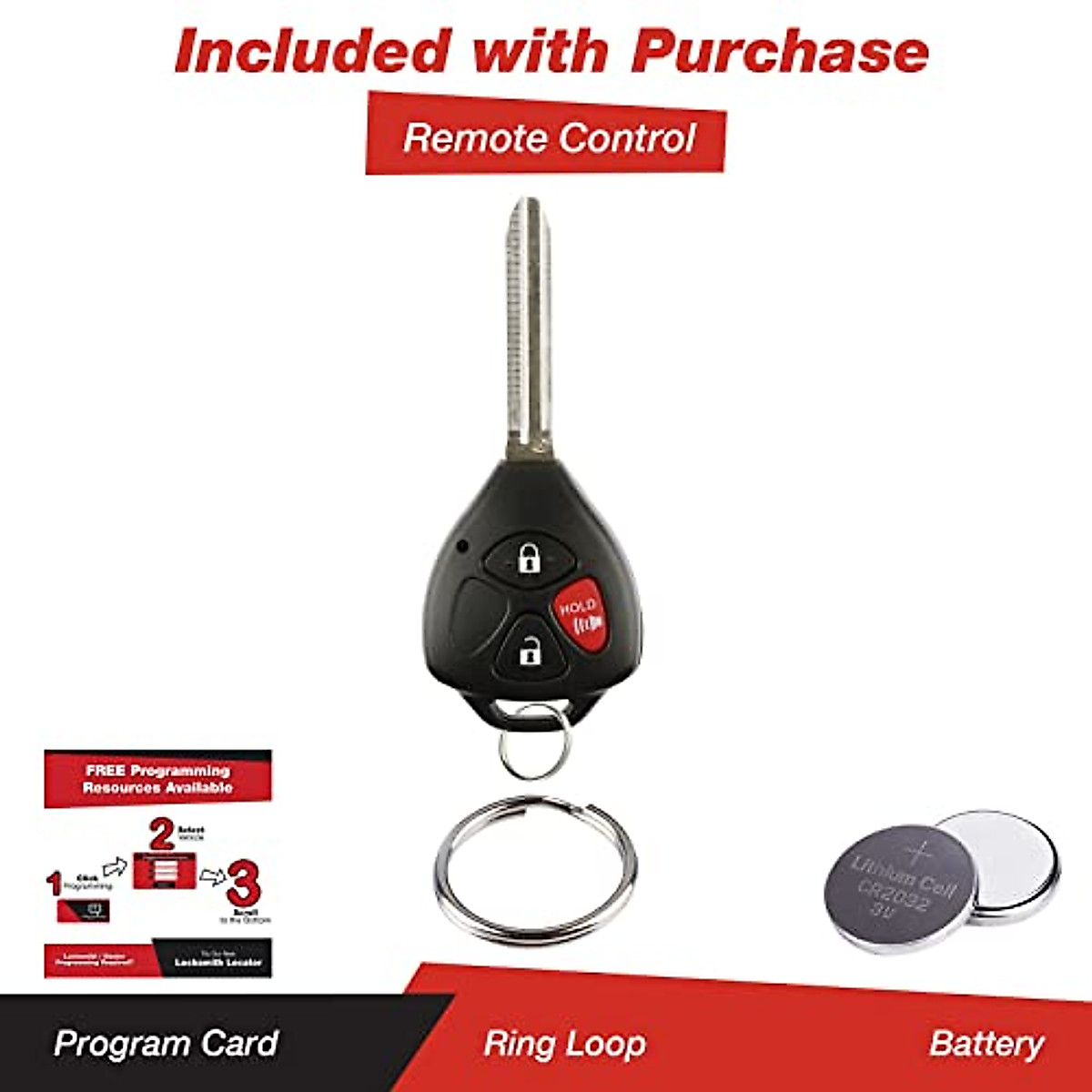 KeylessOption Keyless Entry Remote Control Car Key Fob Replacement for HYQ12BBY G Chip