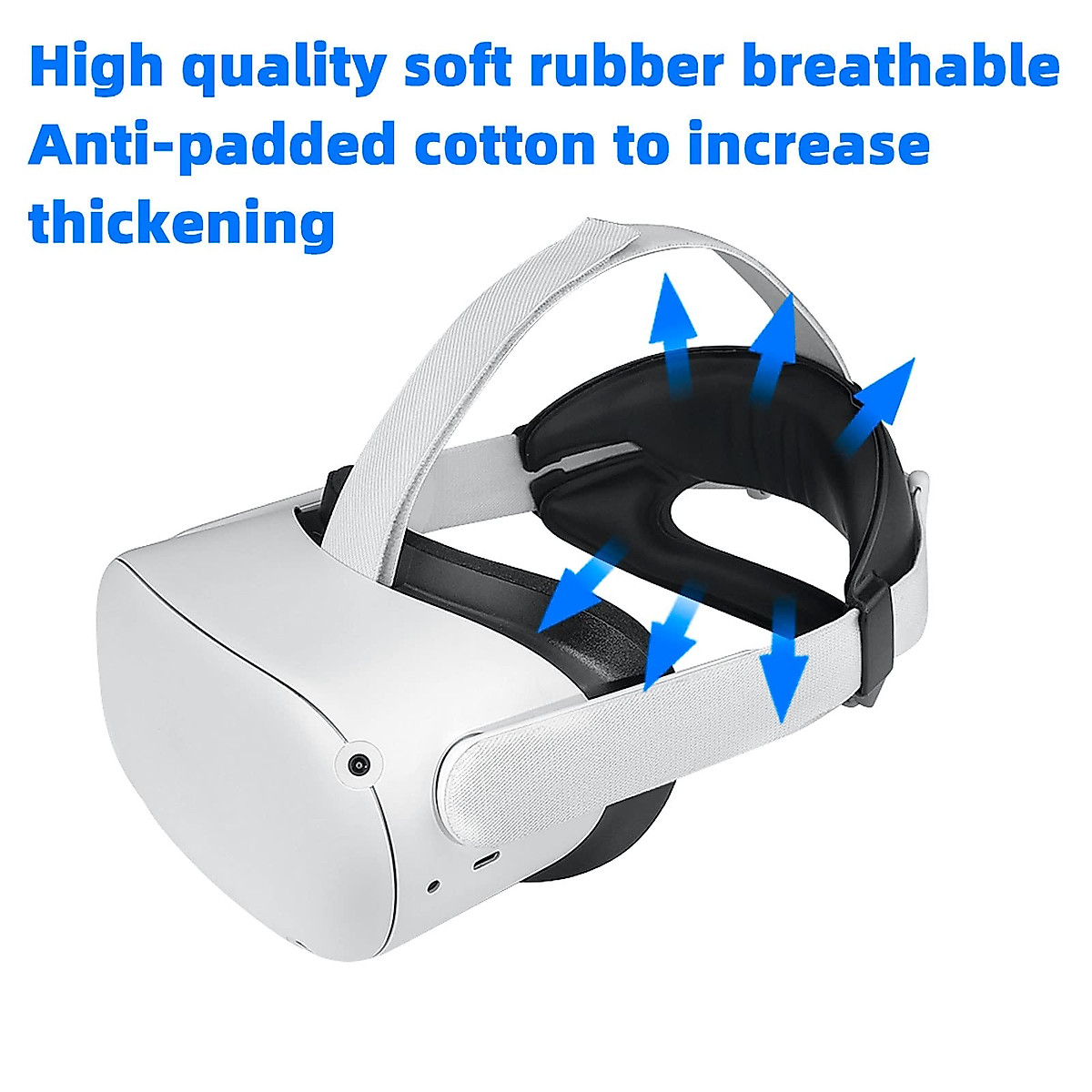 RCstyle Simple Quick Release Pillow for Oculus Quest 2，Gravity Pressure Balance Head Back Padding for Oculus Quest 2 Headset，Elite Strap Extension for Oculus Quest 2 Accessories
