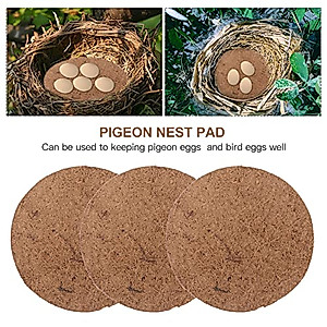 TEHAUX Pigeon Nesting Pads Natural Fiber Parrots Breeding Nests Bird Eggs Mat Provides Warm Hut Material Bedding for Birds, Pigeons, Chicken (10 PCS)