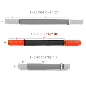 Tiger Tail 18in Massage Stick Portable Roller, Handheld, Deep Tissue Foam Roller, Body Massage and Myofascial Release Tool for Legs, Neck, Calves, Thighs, Shins & Back, The Original 18, Made in USA