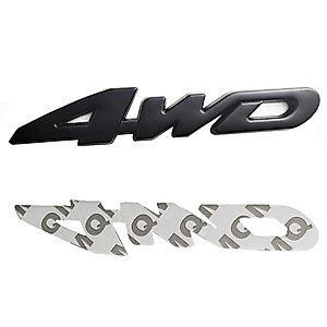 OnlyYou.X 4WD Emblem 4WD Badge 3D Logo Sticker Compatible with Universal Pickup and Car Black 1 Piece Metal
