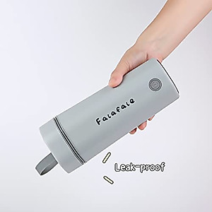 Falafale Compact Travel Electric Kettle, Portable Water Boiler, Heat Water Fast, Small Kettle for Tea Coffee Instant Ramen Automatic Shut off,11.8oz/350ml (Light Grey)