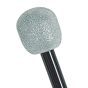 Glittered Microphone (silver & black) Party Accessory (1 count) (1/Pkg)