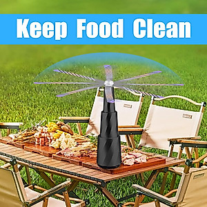 EaseHive 4 Pack Fly Fan for Table, Portable Fan for Outdoor, Battery Powered Table Fan, Soundless and Portable Fan, for Party,Barbecue,Picnic,Traveling