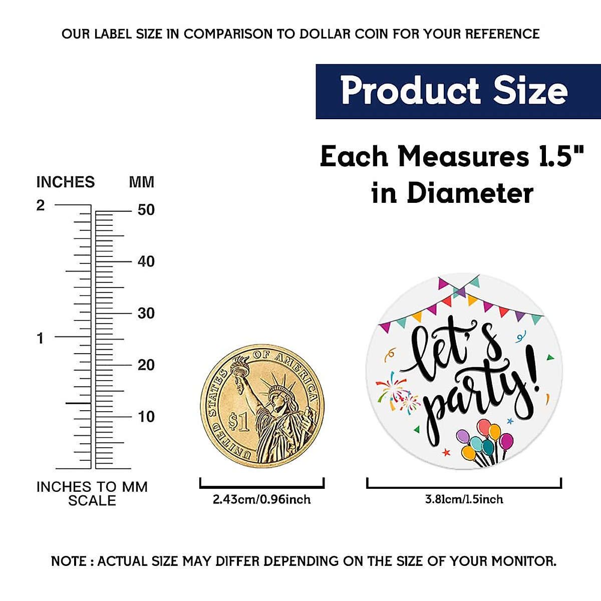 Happy Birthday Stickers Rolls for Kids Adults Lovely Round Animal Party Stickers Adhesive Labels Happy Birthday Stickers Labels Birthday Gift Decoration Stickers for Party Decoration(500 Per Roll)