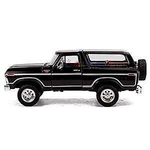1978 Ford Bronco Ranger XLT 1:24 Diecast Model Car SUV SUT Black with Cap Truck Motormax 79371