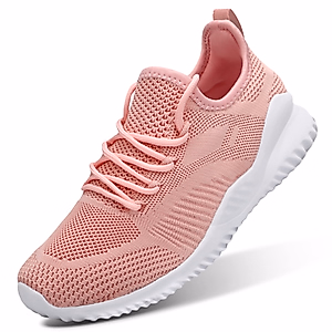 Flysocks Slip On Sneakers for Women-Fashion Sneakers Walking Shoes Non Slip Lightweight Breathable Mesh Running Shoes Comfortable Pink 9.5