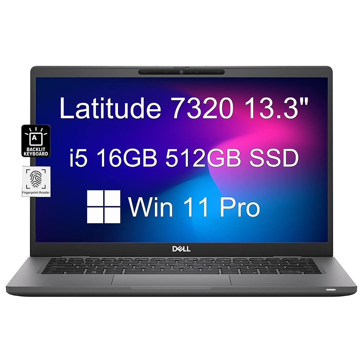 Dell Latitude 7320 7000 (2023) 13.3" FHD (Intel Core i5-1145G7 vPro, 16GB RAM, 512GB SSD) Business Laptop, 13-hr Battery Life, Backlit, Thunderbolt 4, 1080P IR Webcam, Carbon Fiber, Win 11 Pro