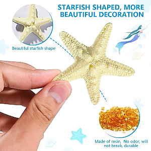 OBTANIM 2 Pcs Starfish Hair Clip Resin Beach Sea Star Hair Pins Mermaid Hair Clips Accessories for Women and Girls