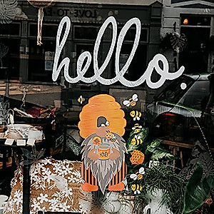 9Pcs Bee Festival Themed Stickers Lovely Electrostatic Window Stickers (Yellow) Home Decor for Celebration Party