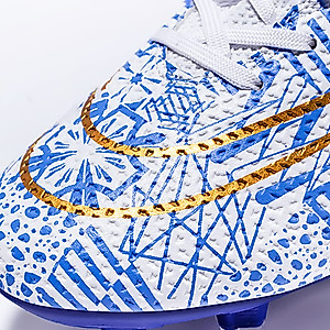 ailishabroy Men's Women's Firm Ground Soccer Cleats Outdoor Indoor Boys Girls Football Training Sneakers