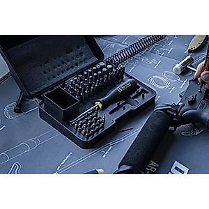 Wheeler 55 Piece SAE/Metric Hex and Torx Screwdriver Set for Pistol Rifle Handgun Gunsmithing Rebuild and Maintenance, Multicolor